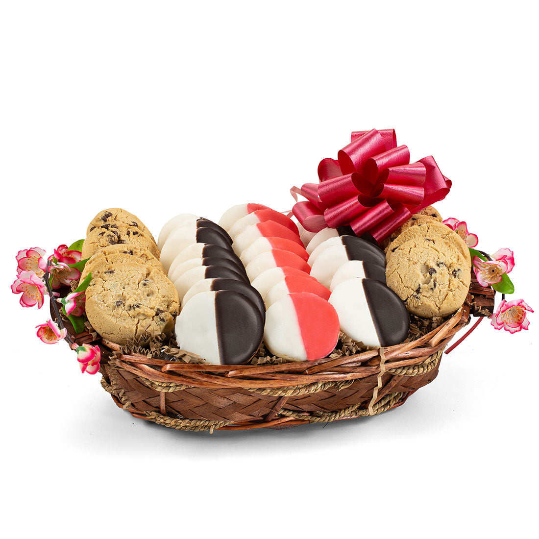 Gourmet Holiday Cookie Basket - Traditional Black & White Cookies ...