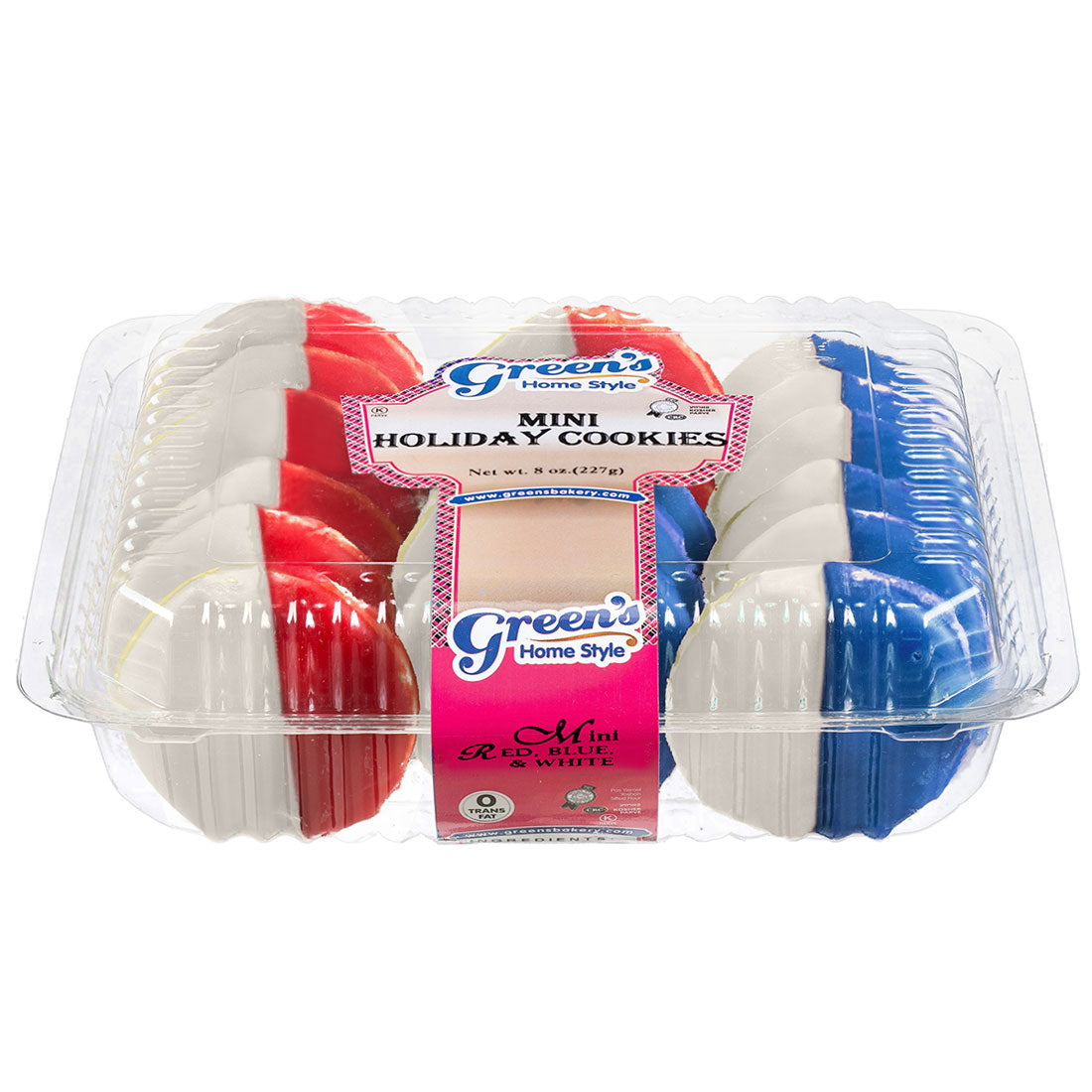 Mini Red White & Blue Kosher Shortbread Cookies - Green's Bakery ...